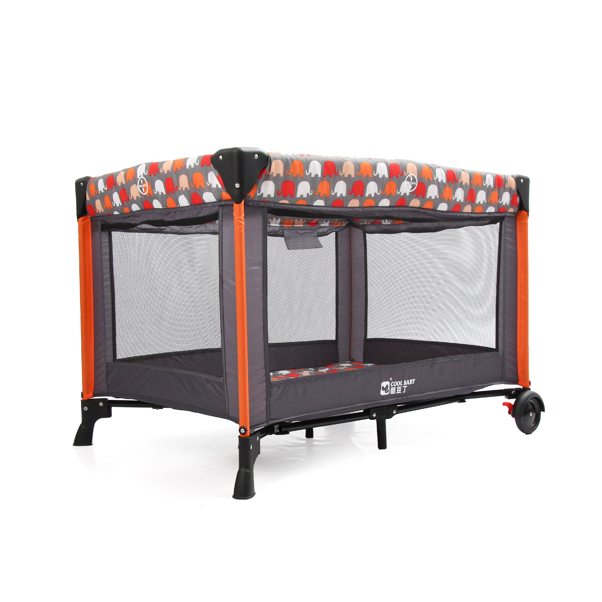 Cool Baby Playpen with Changing Table, Mattress & Carry Bag, Orange in ...