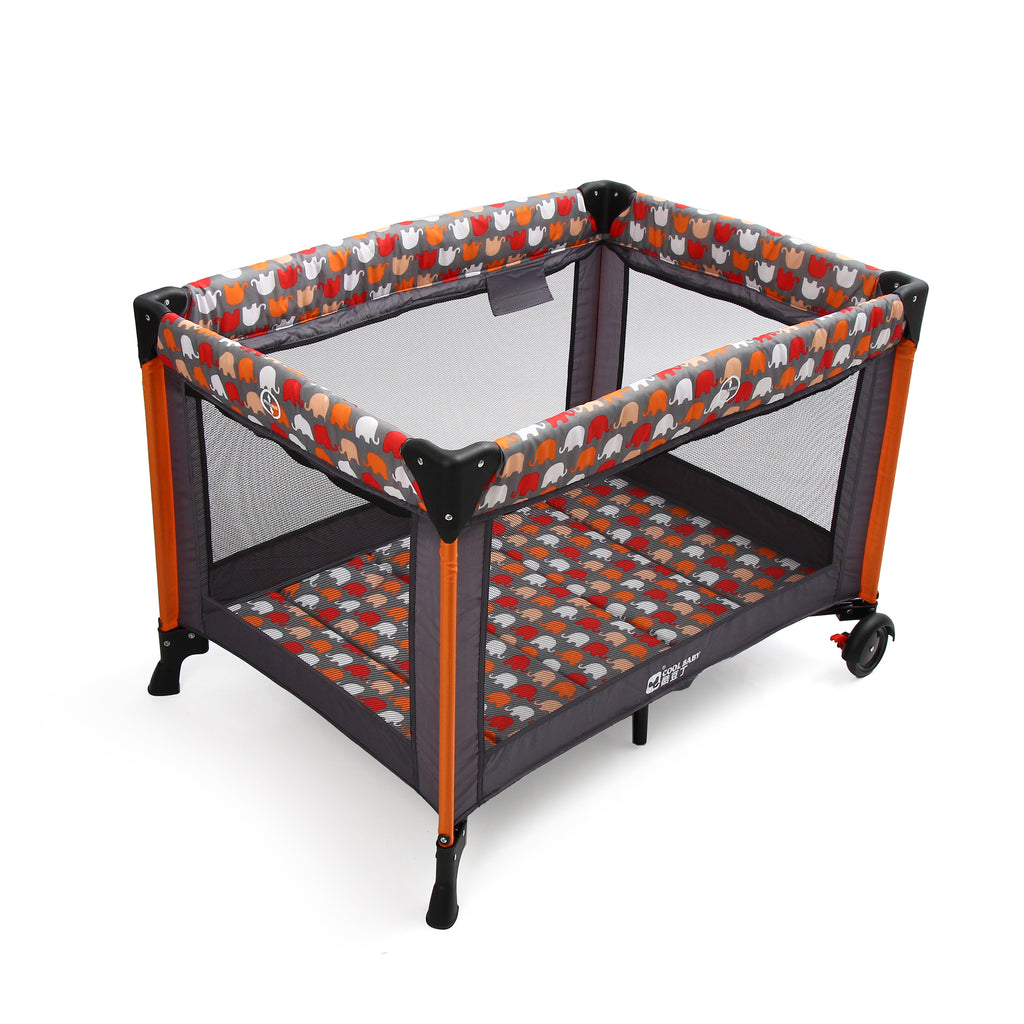 Cool Baby Playpen with Changing Table, Mattress & Carry Bag, Orange in ...